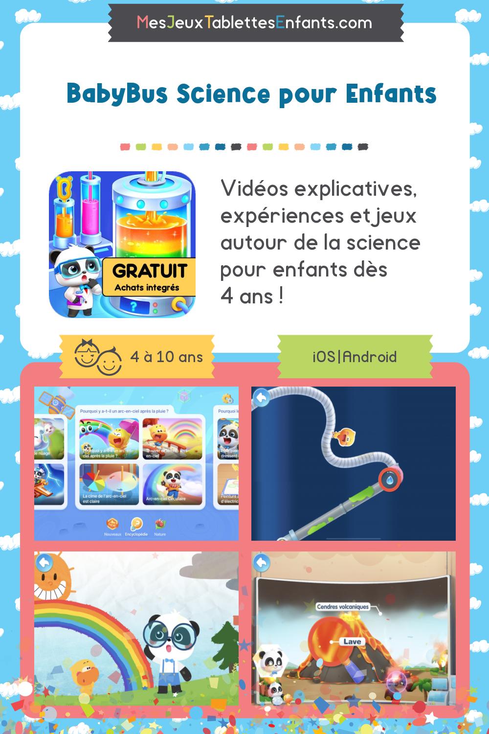 BabyBus Science pour Enfants sur iphone et android - Jeux et applications éducatives