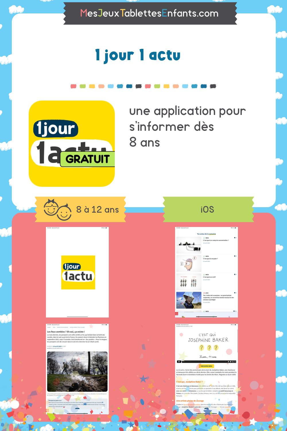 1 jour 1 actu sur iphone - Jeux et applications éducatives