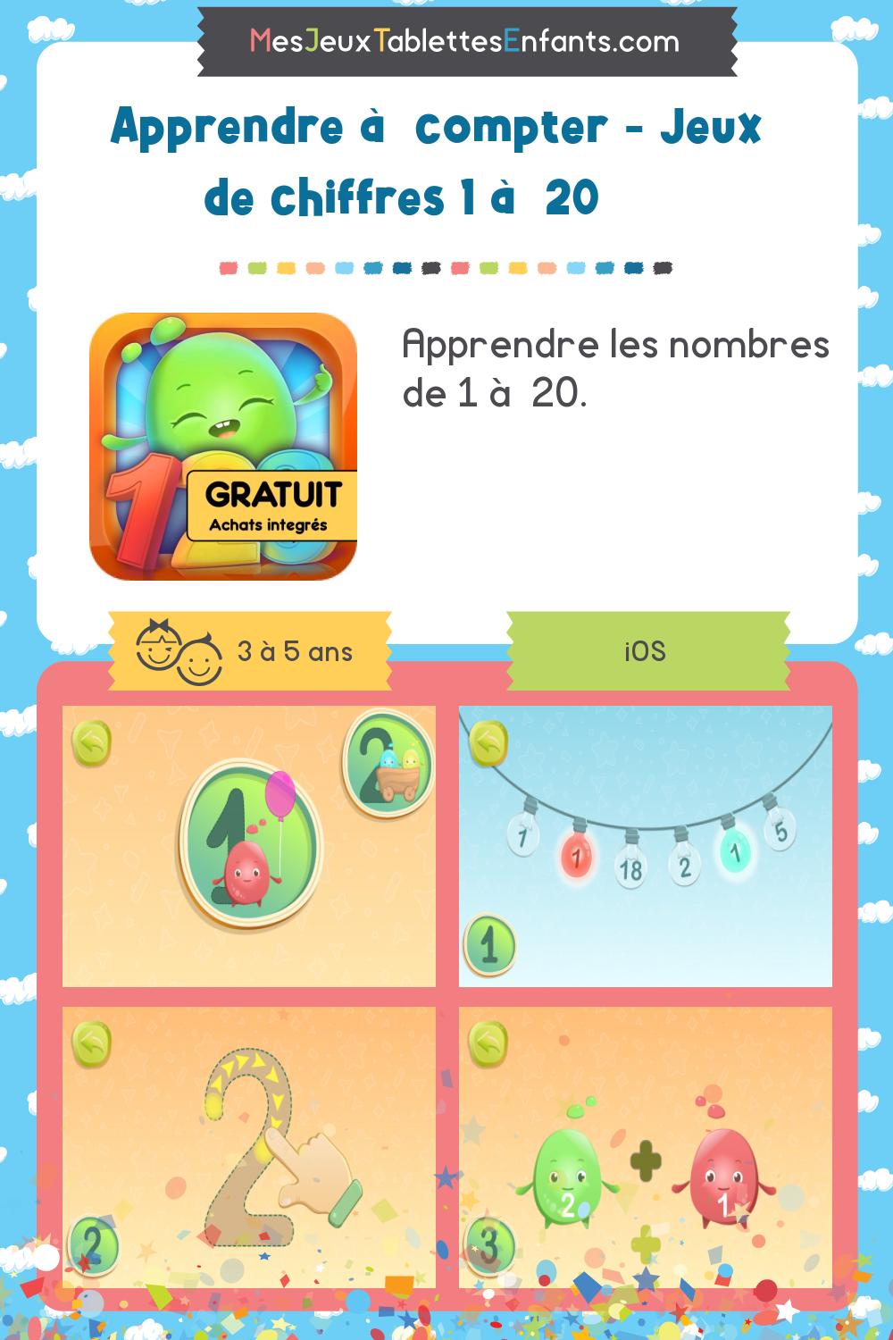 Apprendre à compter - Jeux de chiffres 1 à 20 sur iphone - Jeux et ...