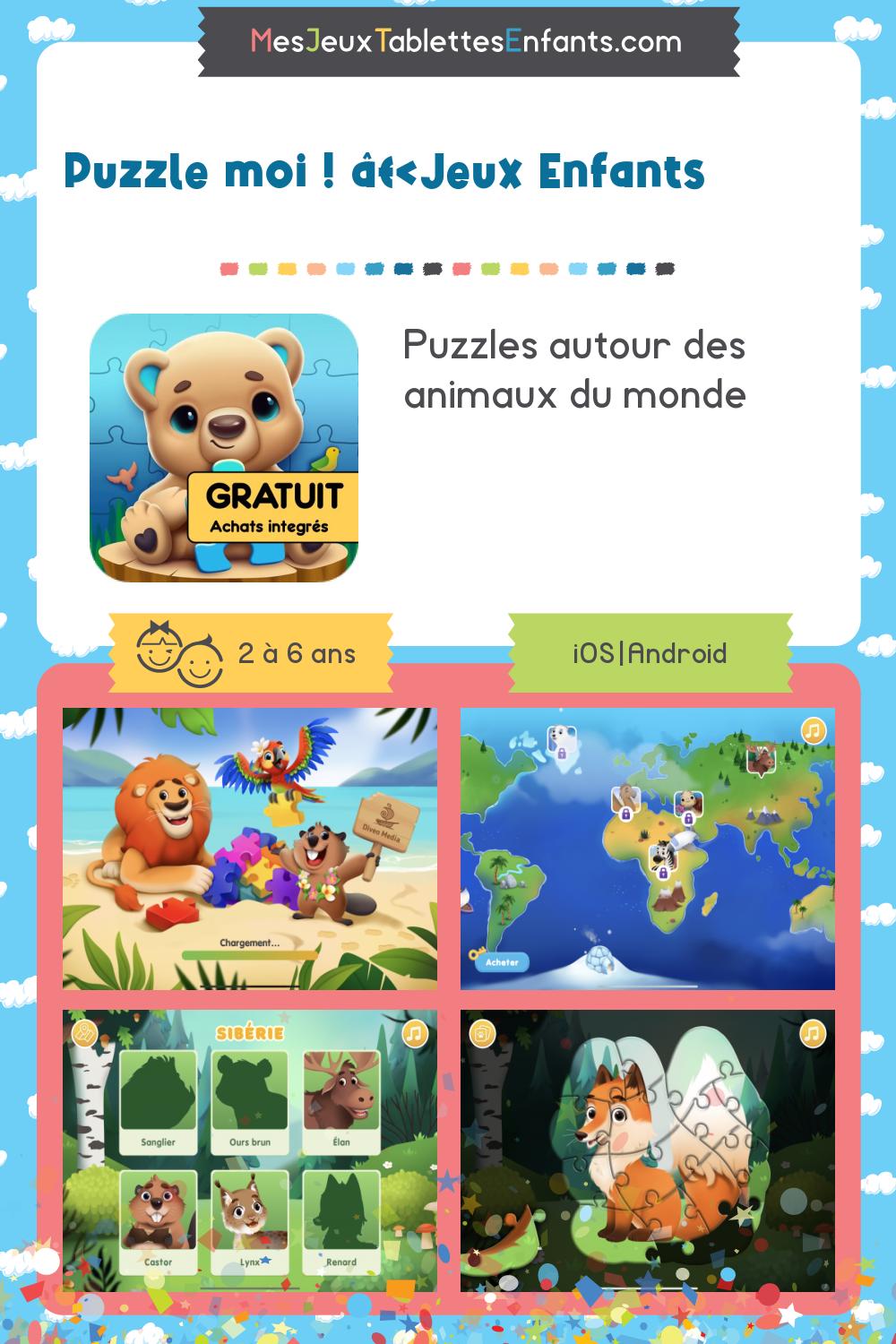 Puzzle moi ! â€‹Jeux Enfants sur iphone et android - Jeux et applications éducatives