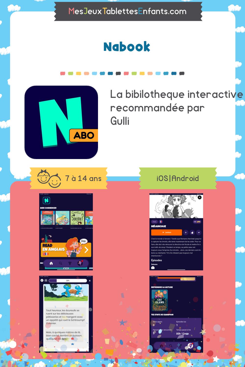 Nabook sur iphone et android - Jeux et applications éducatives