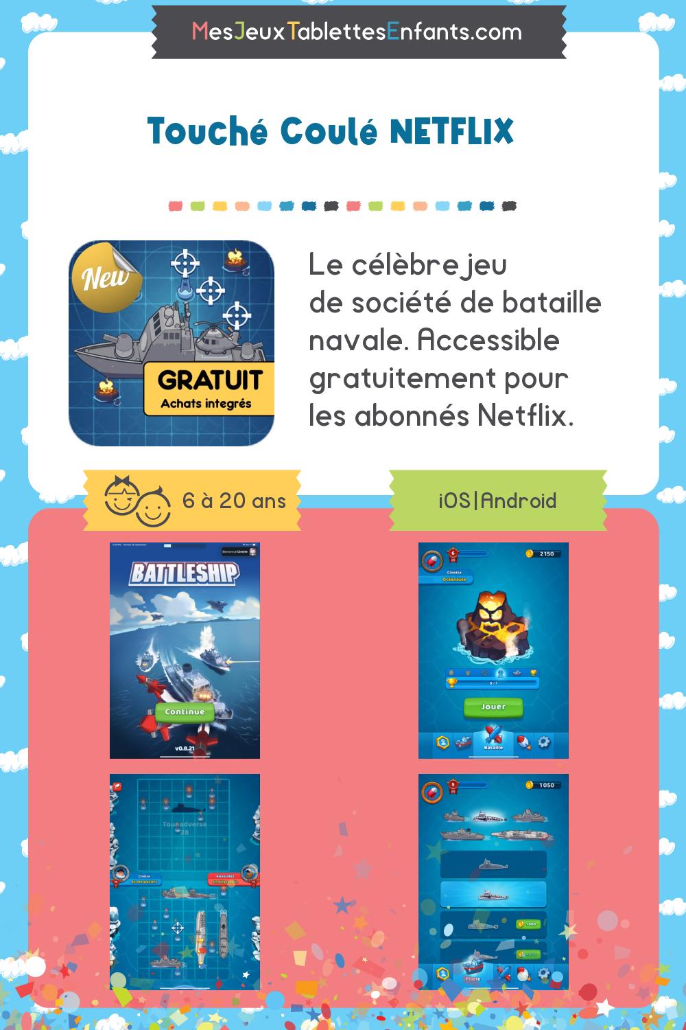 Touché Coulé NETFLIX sur iphone et android - Jeux et applications ...