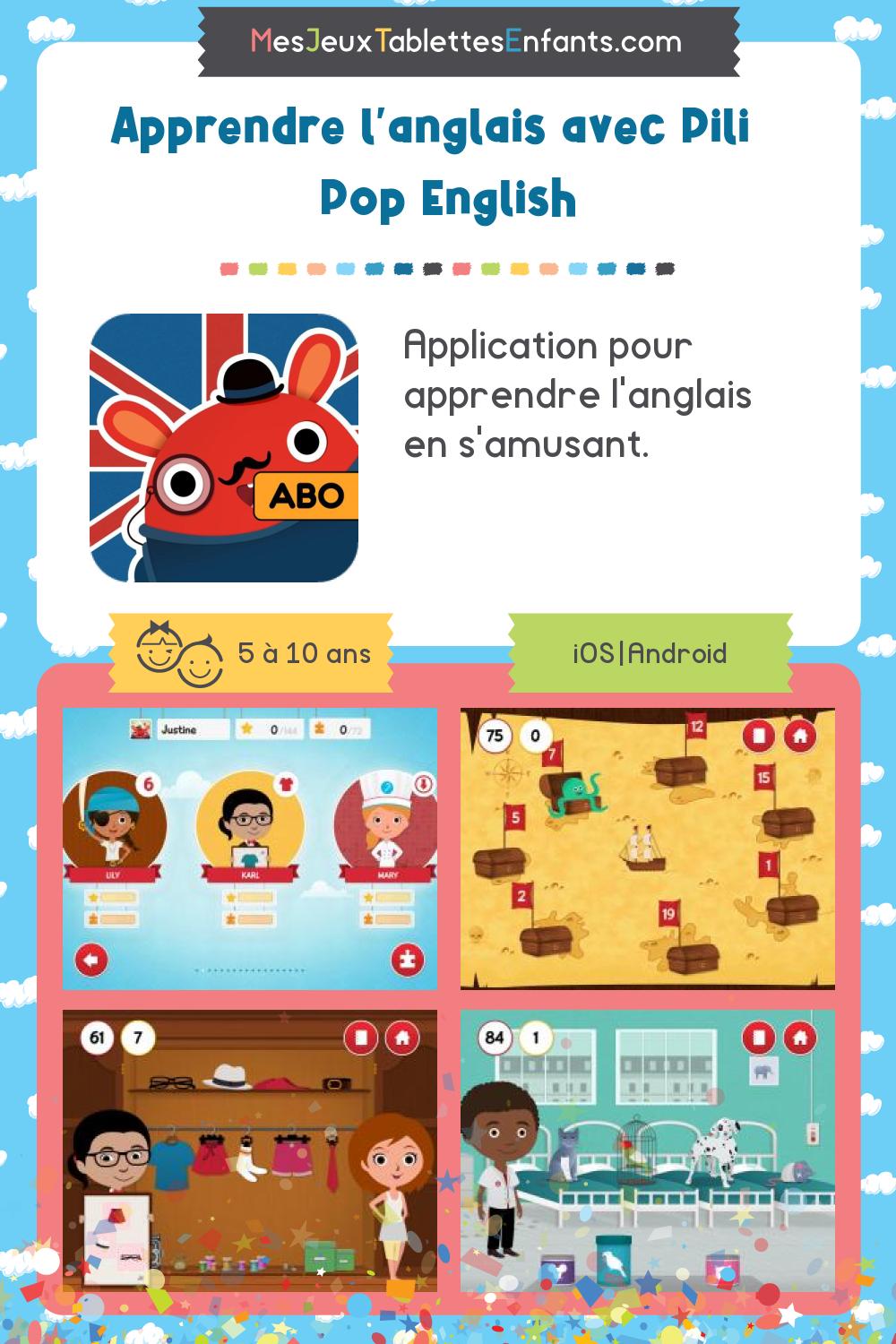 Apprendre l'anglais avec Pili Pop English sur iphone et android - Jeux ...