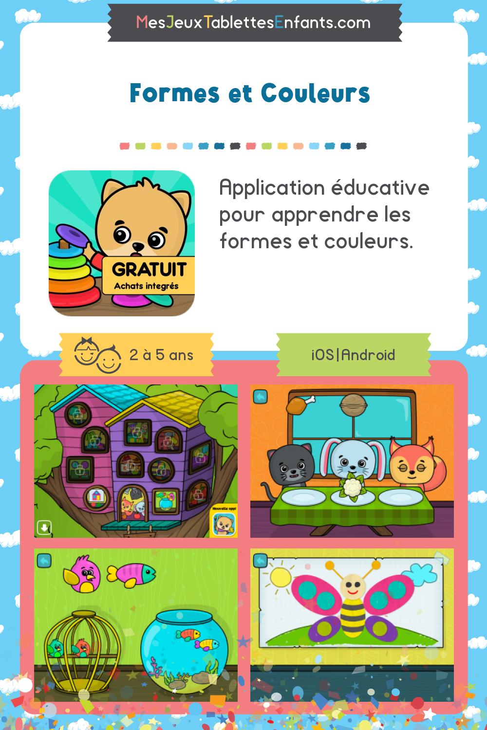 Formes et Couleurs sur iphone et android - Jeux et applications éducatives