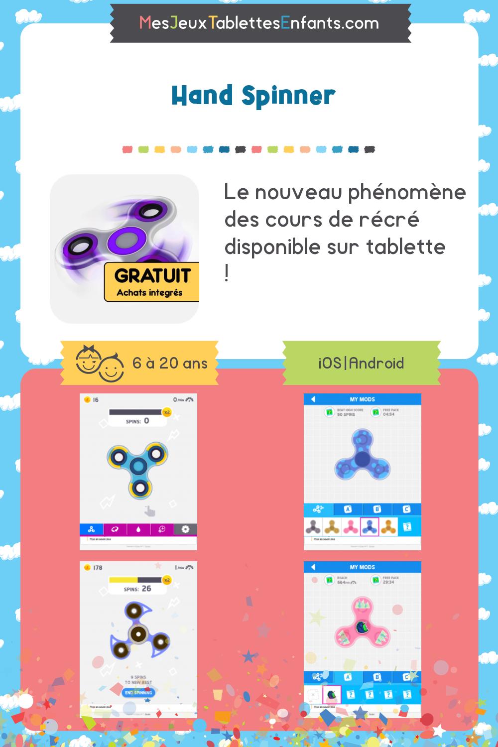 Hand Spinner sur iphone et android - Jeux et applications éducatives