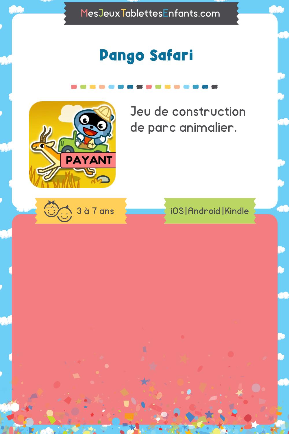 Pango Safari sur iphone, android - Jeux et applications éducatives