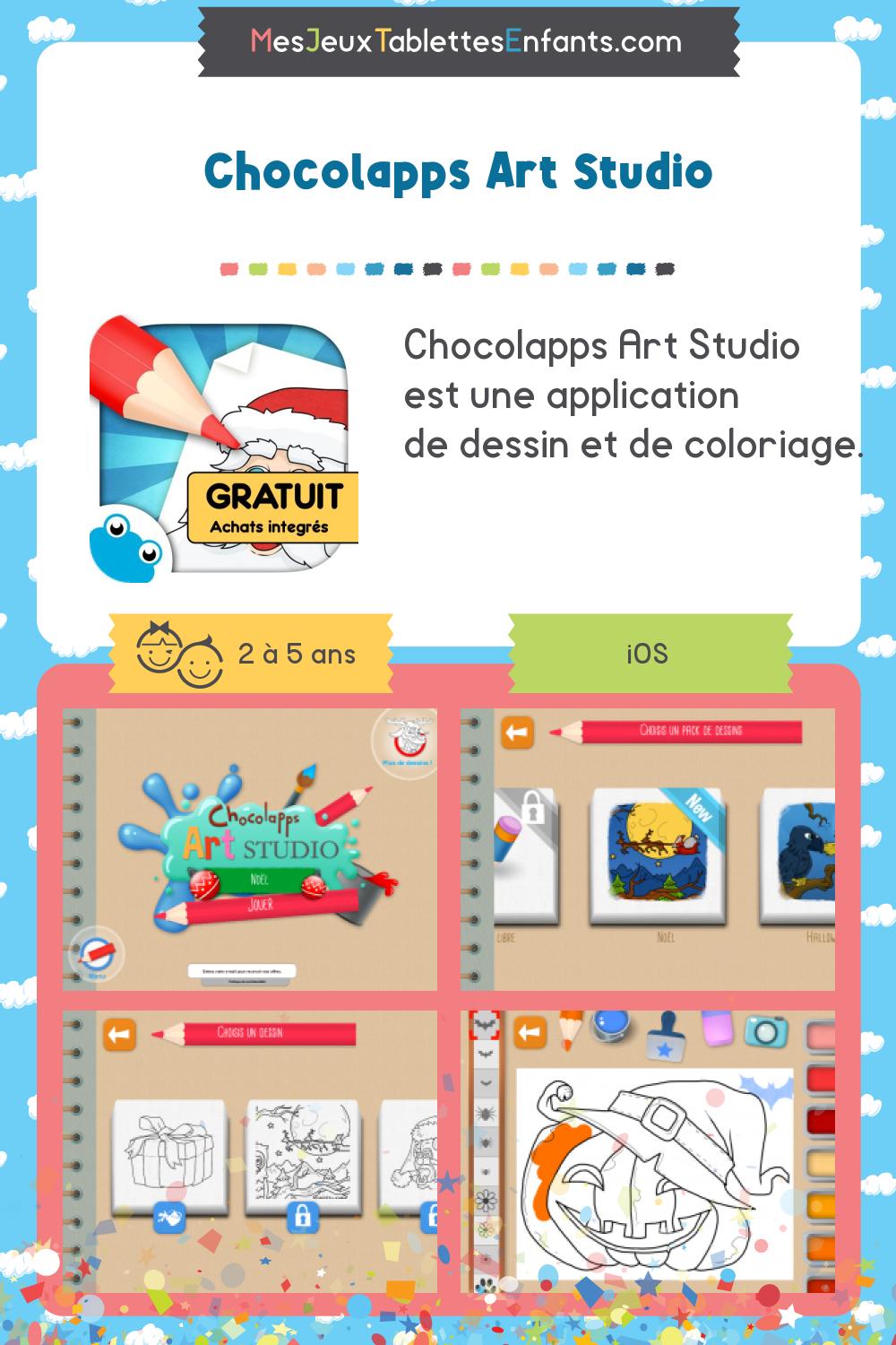 Chocolapps Art Studio sur iphone - Jeux et applications éducatives