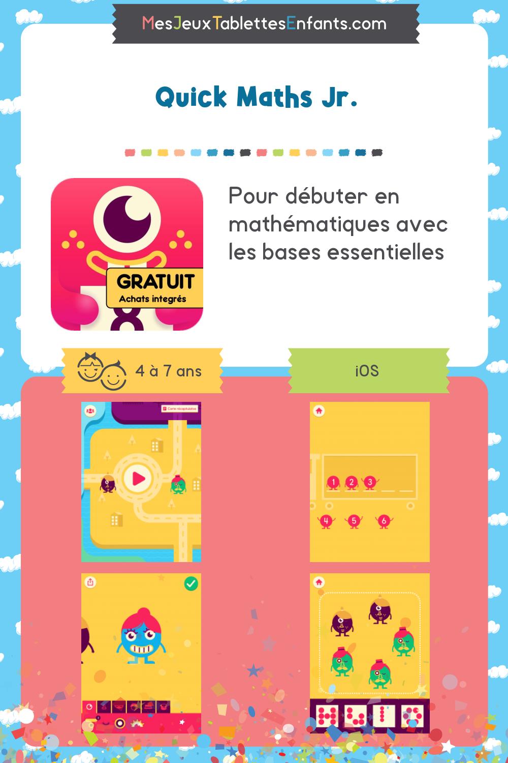 Quick Maths Jr. sur iphone - Jeux et applications éducatives
