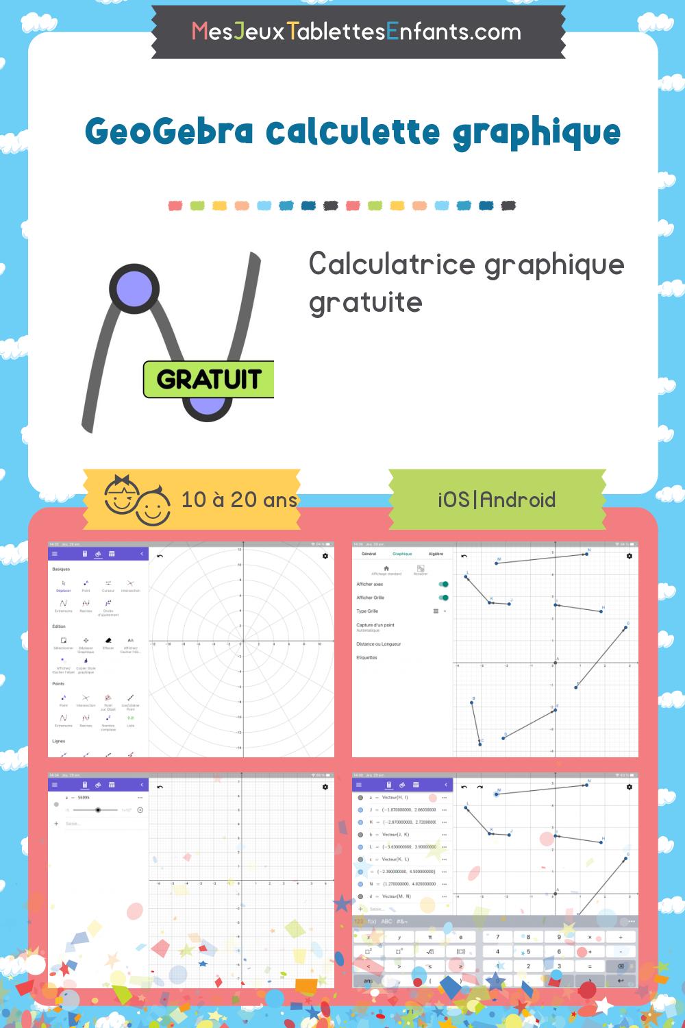 GeoGebra calculette graphique sur iphone et android - Jeux et ...