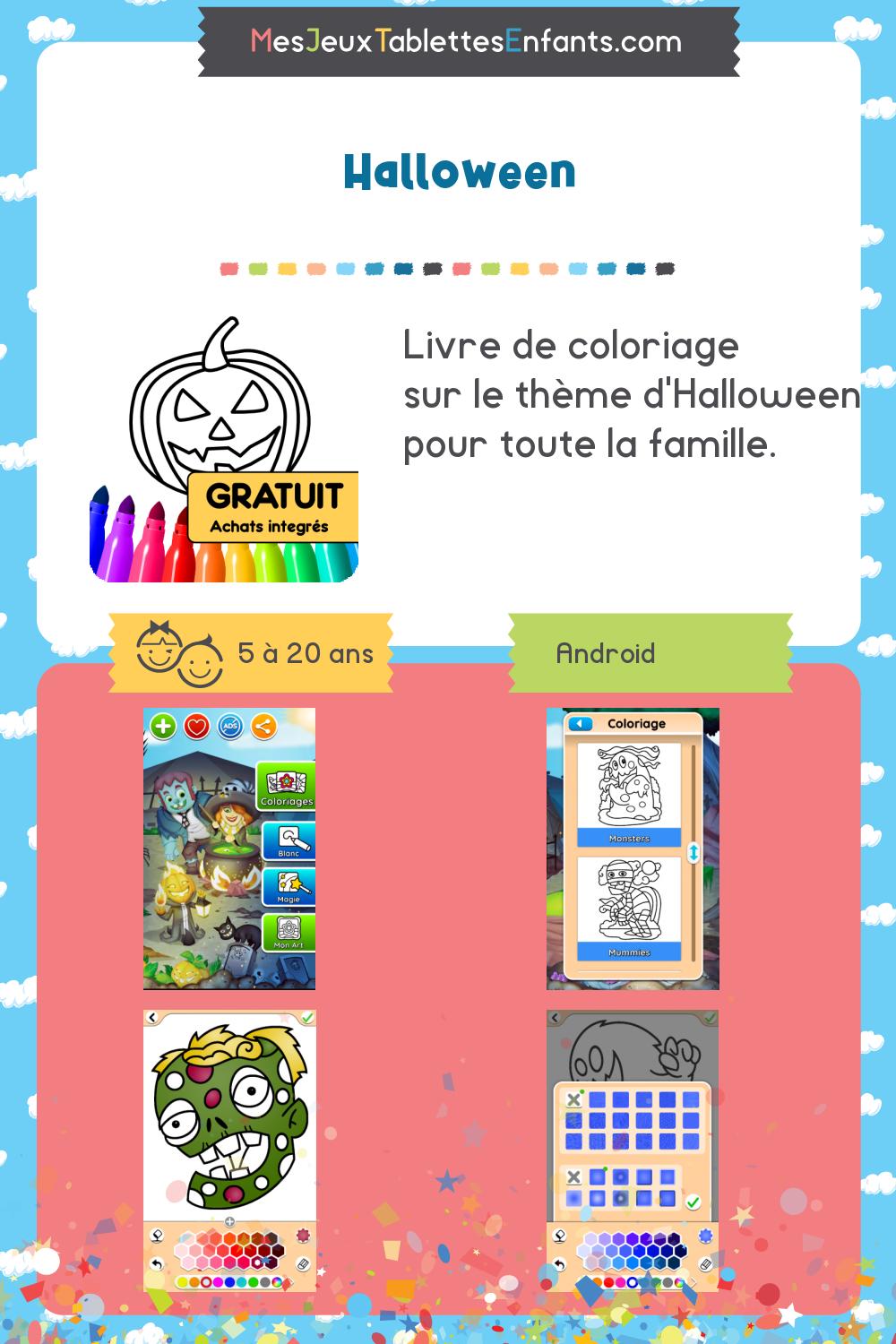 Halloween sur android - Jeux et applications éducatives
