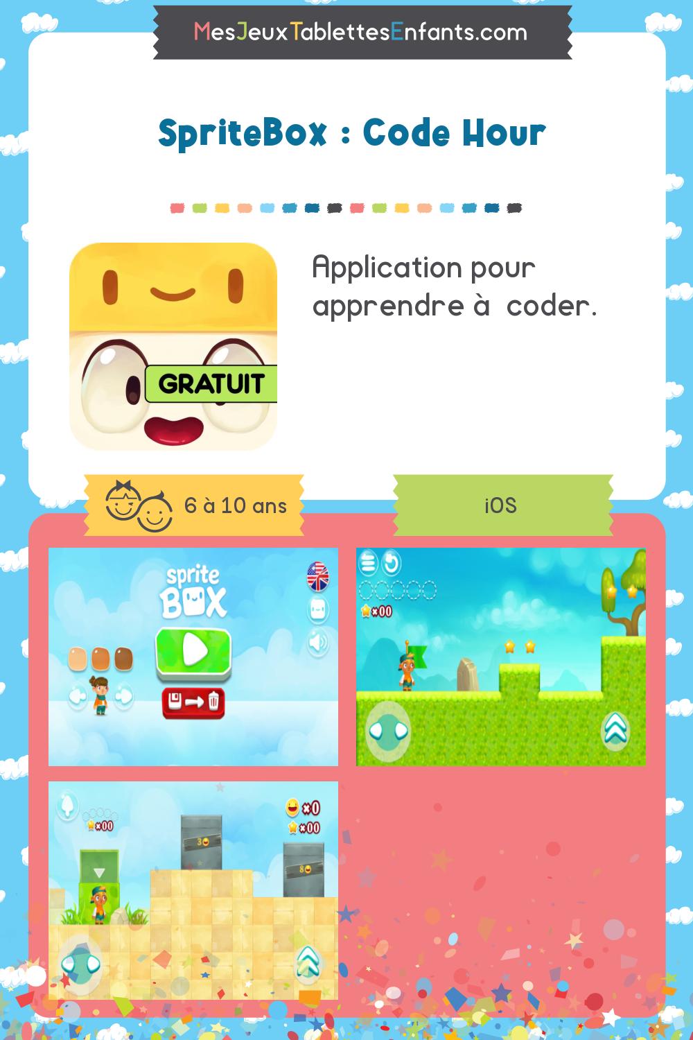SpriteBox : Code Hour sur iphone - Jeux et applications éducatives
