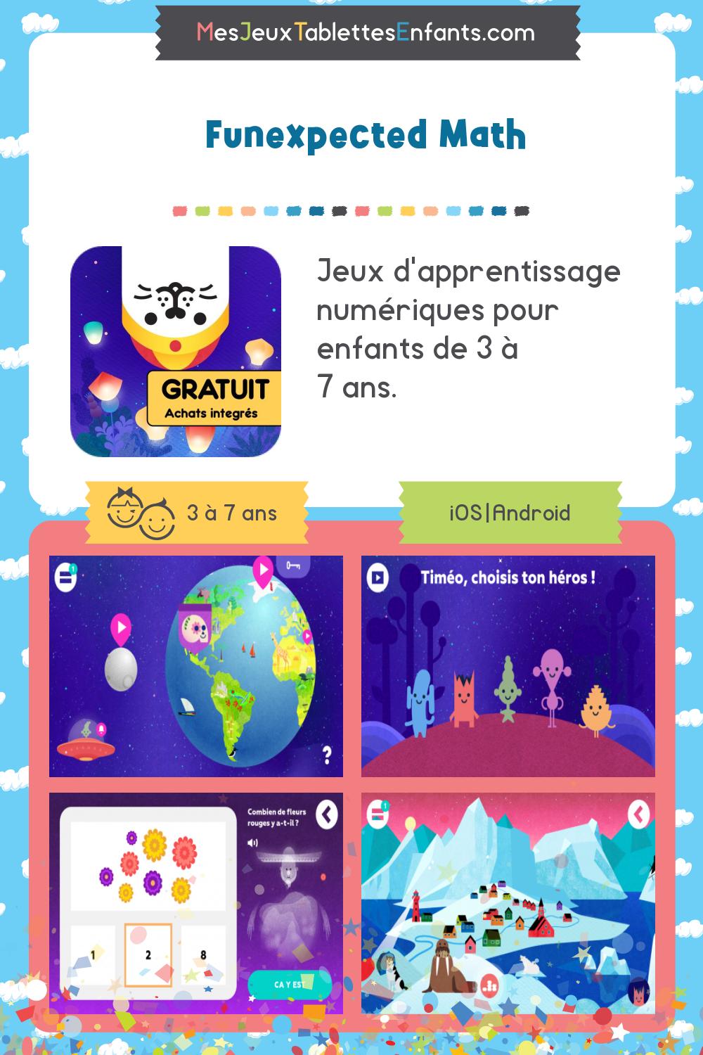 Funexpected Math sur iphone et android - Jeux et applications éducatives