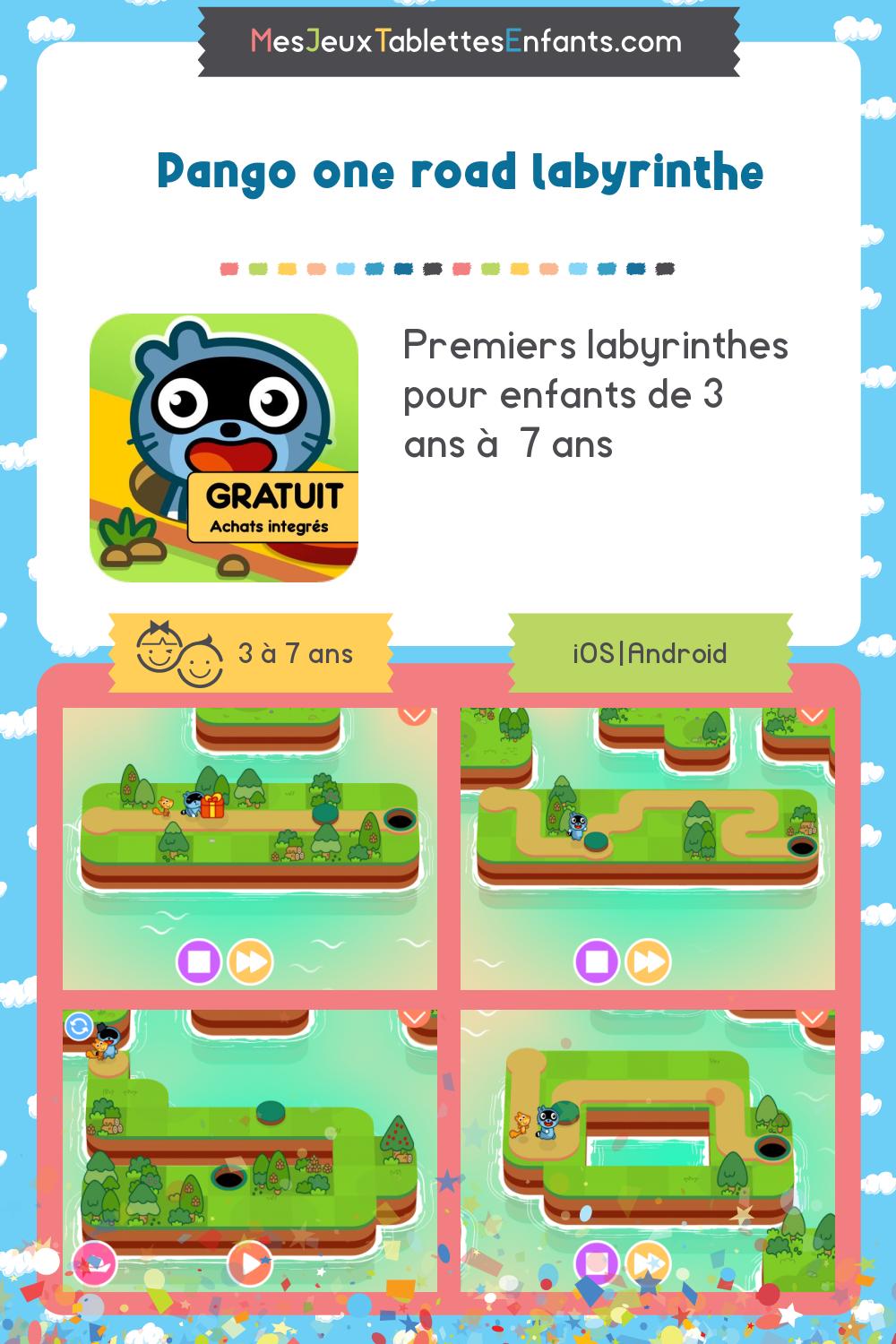 Pango one road labyrinthe sur iphone et android - Jeux et applications éducatives