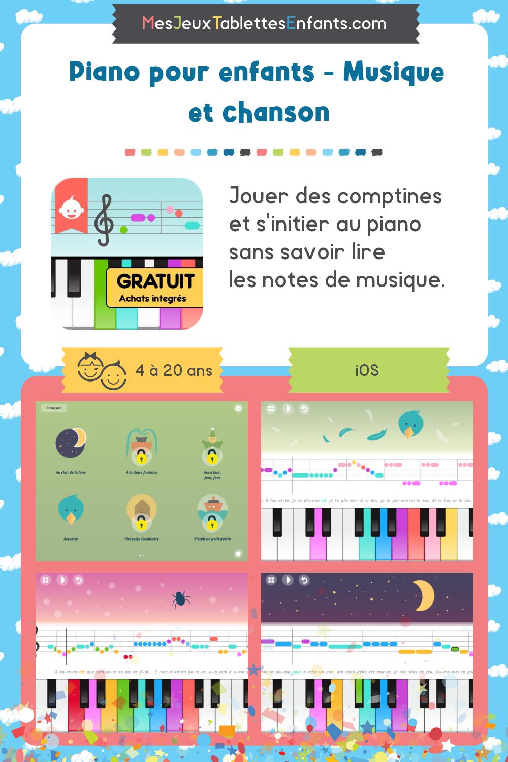 Piano pour enfants - Musique et chanson sur iphone - Jeux et ...