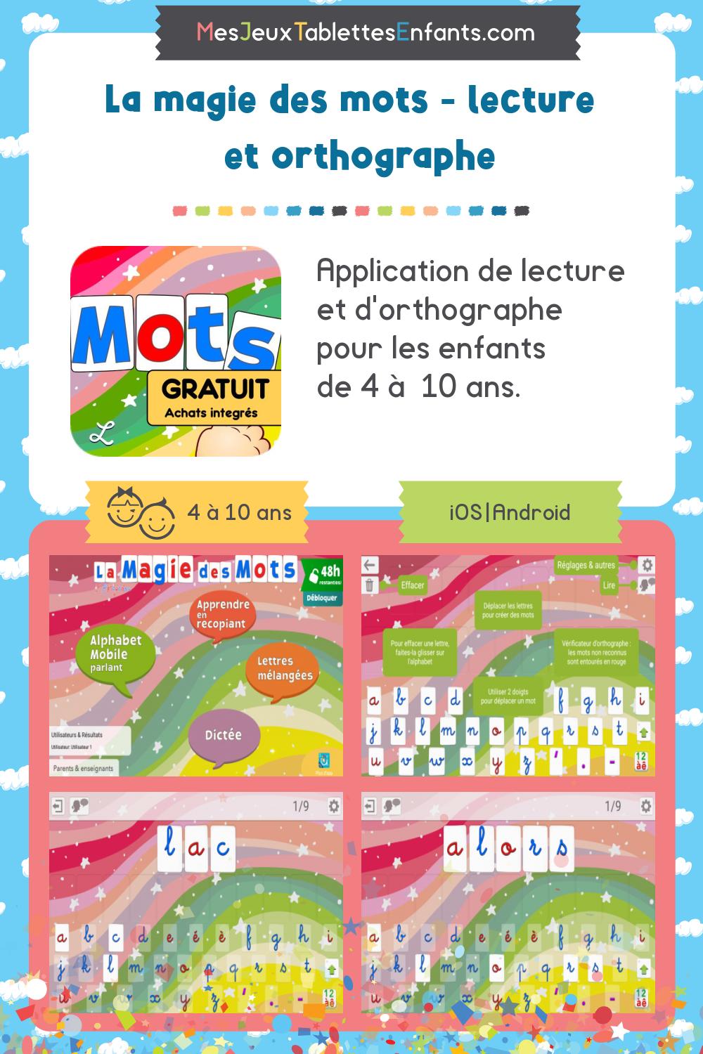 La magie des mots - lecture et orthographe sur iphone et android - Jeux ...