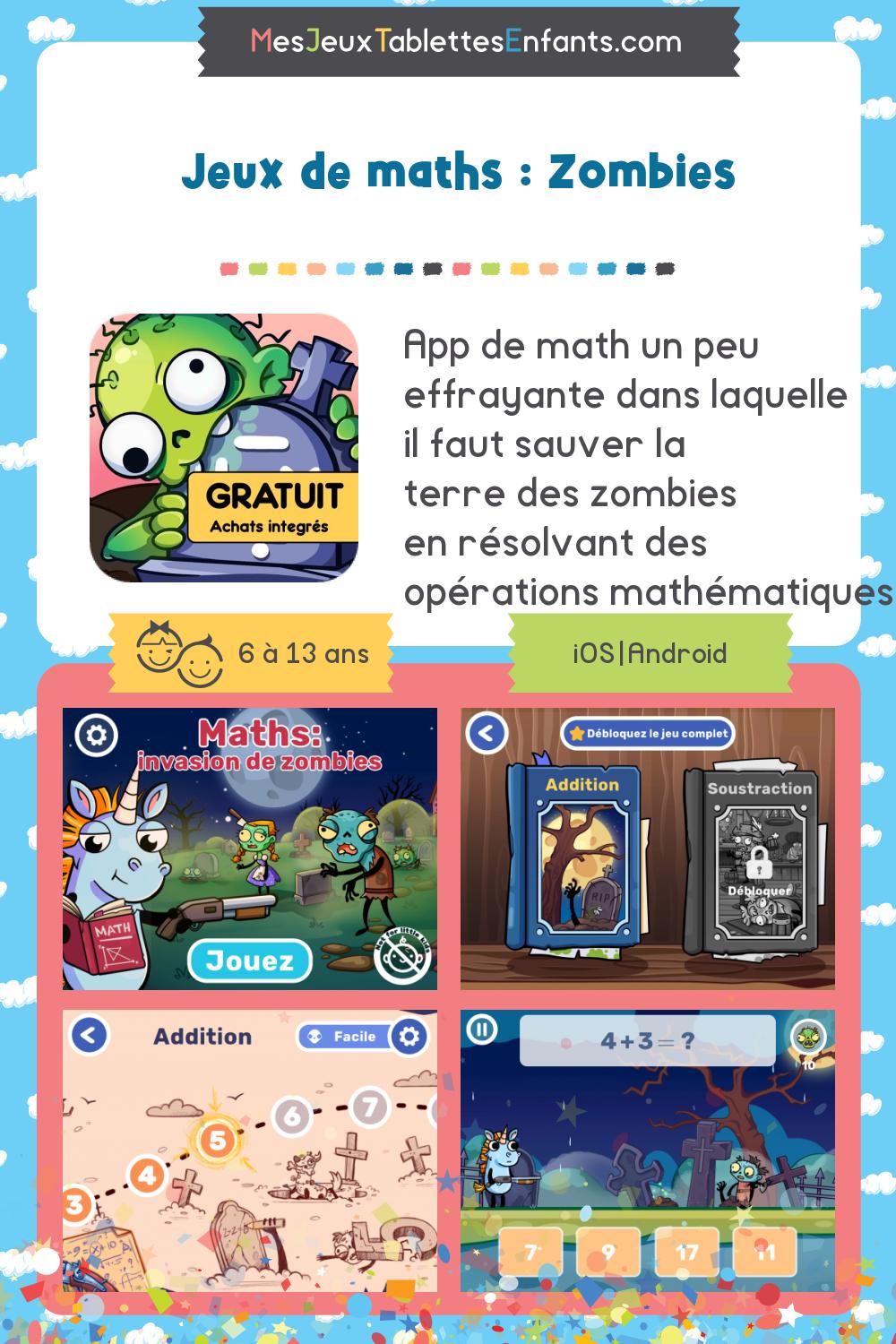 Jeux de maths : Zombies sur iphone et android - Jeux et applications ...