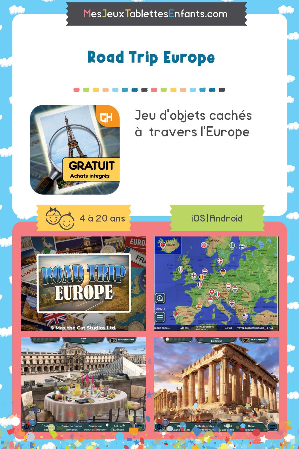 Road Trip Europe sur iphone et android - Jeux et applications éducatives