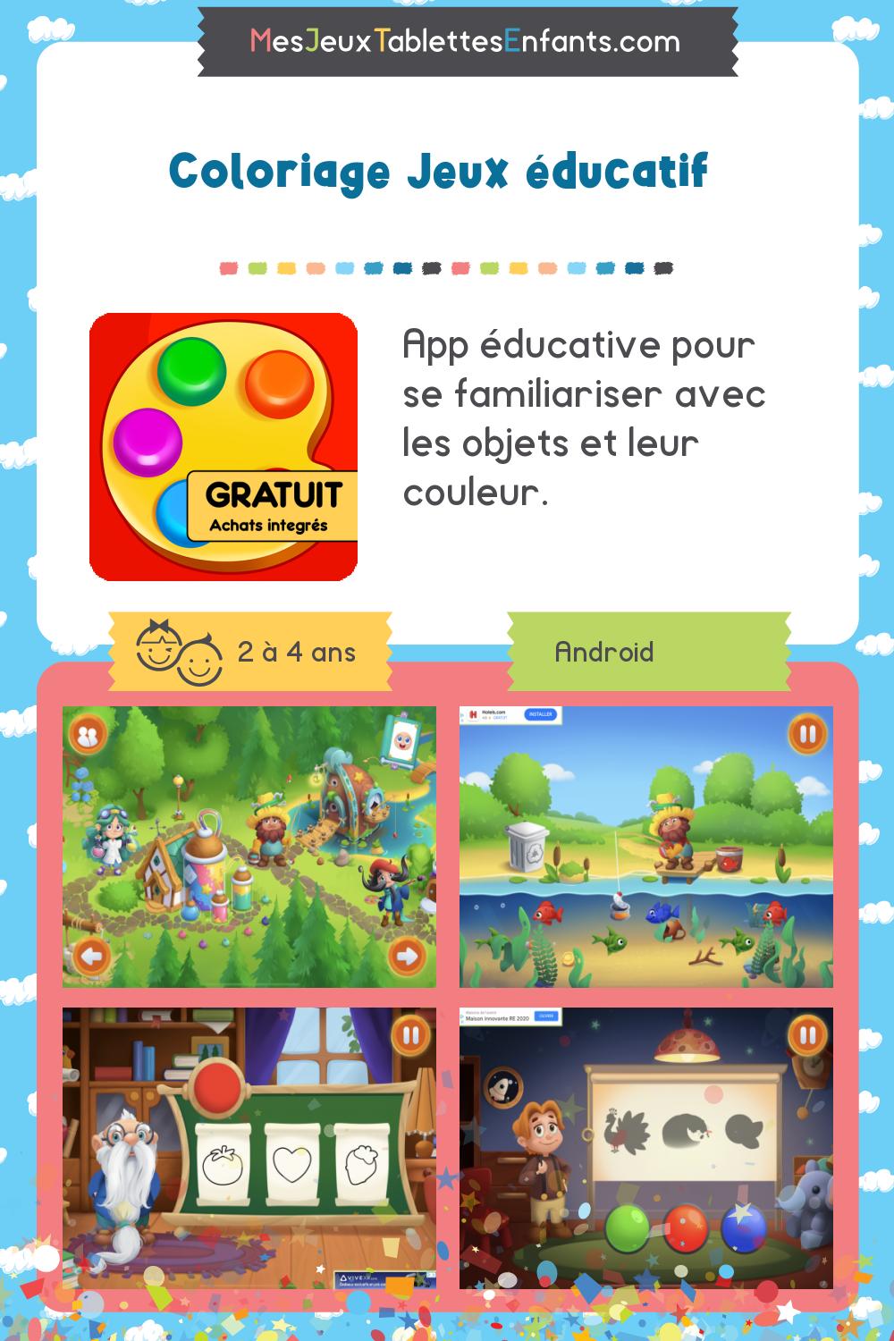 Coloriage Jeux éducatif sur android - Jeux et applications éducatives