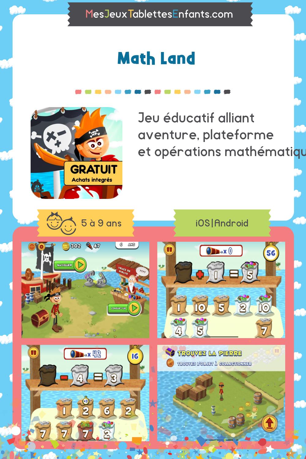 Math Land sur iphone et android - Jeux et applications éducatives