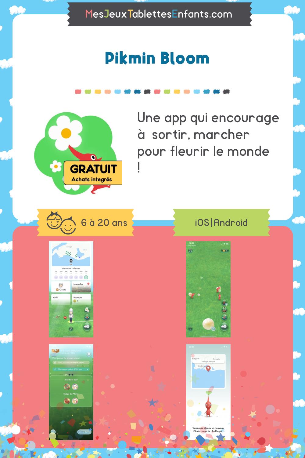 Pikmin Bloom sur iphone et android - Jeux et applications éducatives