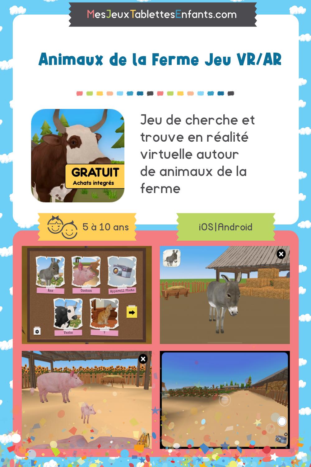 Animaux de la Ferme Jeu VR/AR sur iphone et android - Jeux et ...