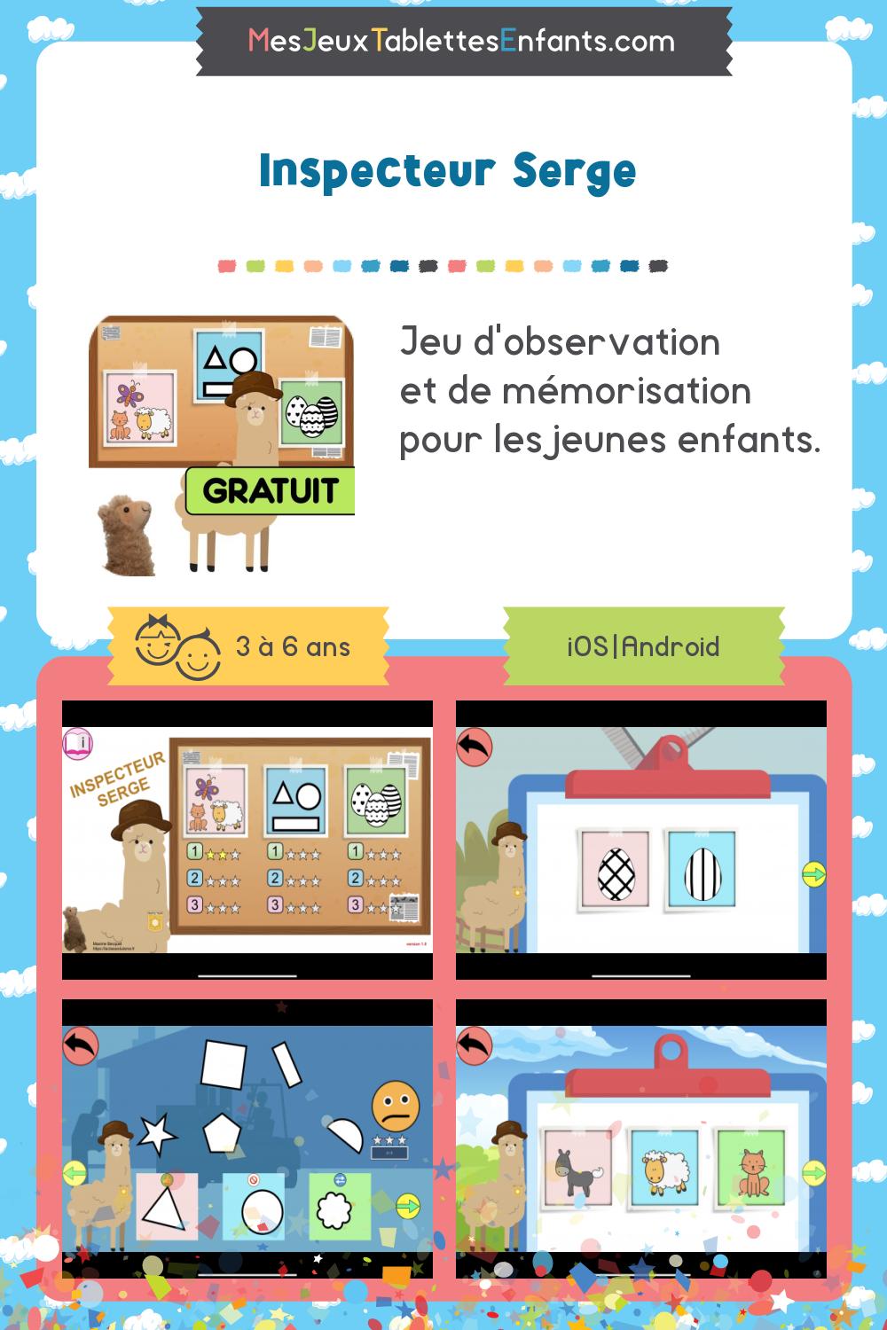 Inspecteur Serge sur iphone et android - Jeux et applications éducatives